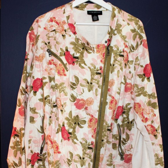 Lane Bryant | Jackets & Coats | Lane Bryant Cotton Motorcycle Jacket In ...